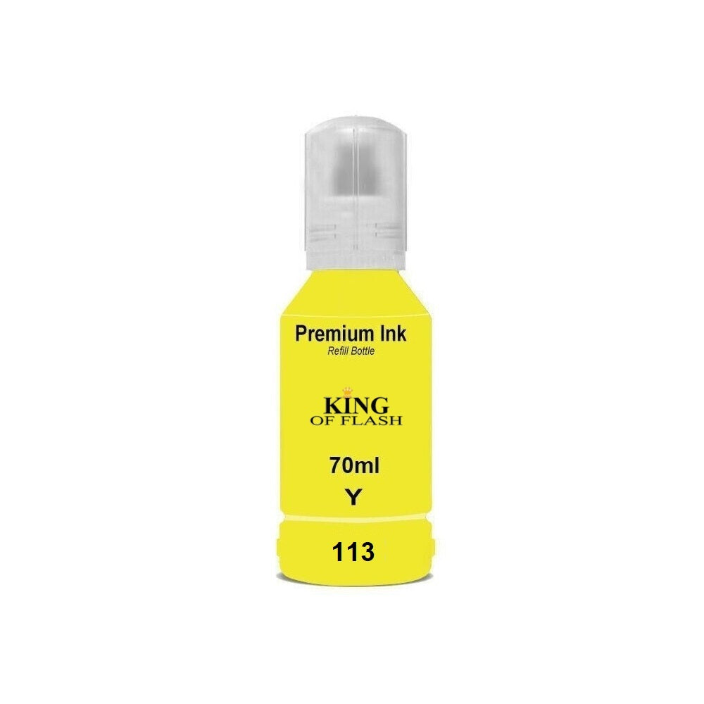 Compatible Epson EcoTank 113 Yellow High Capacity Ink Cartridge - x 1 ...